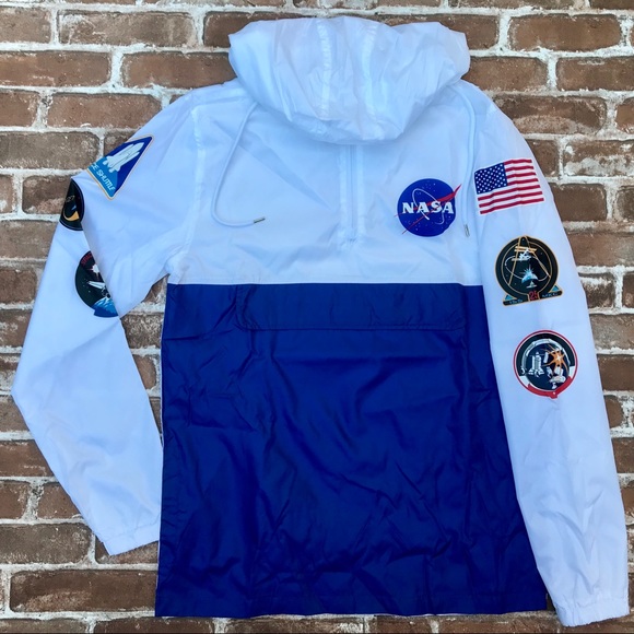 Chemistry | Jackets & Coats | Nasa Usa Mens Blue White Hooded Jacket ...